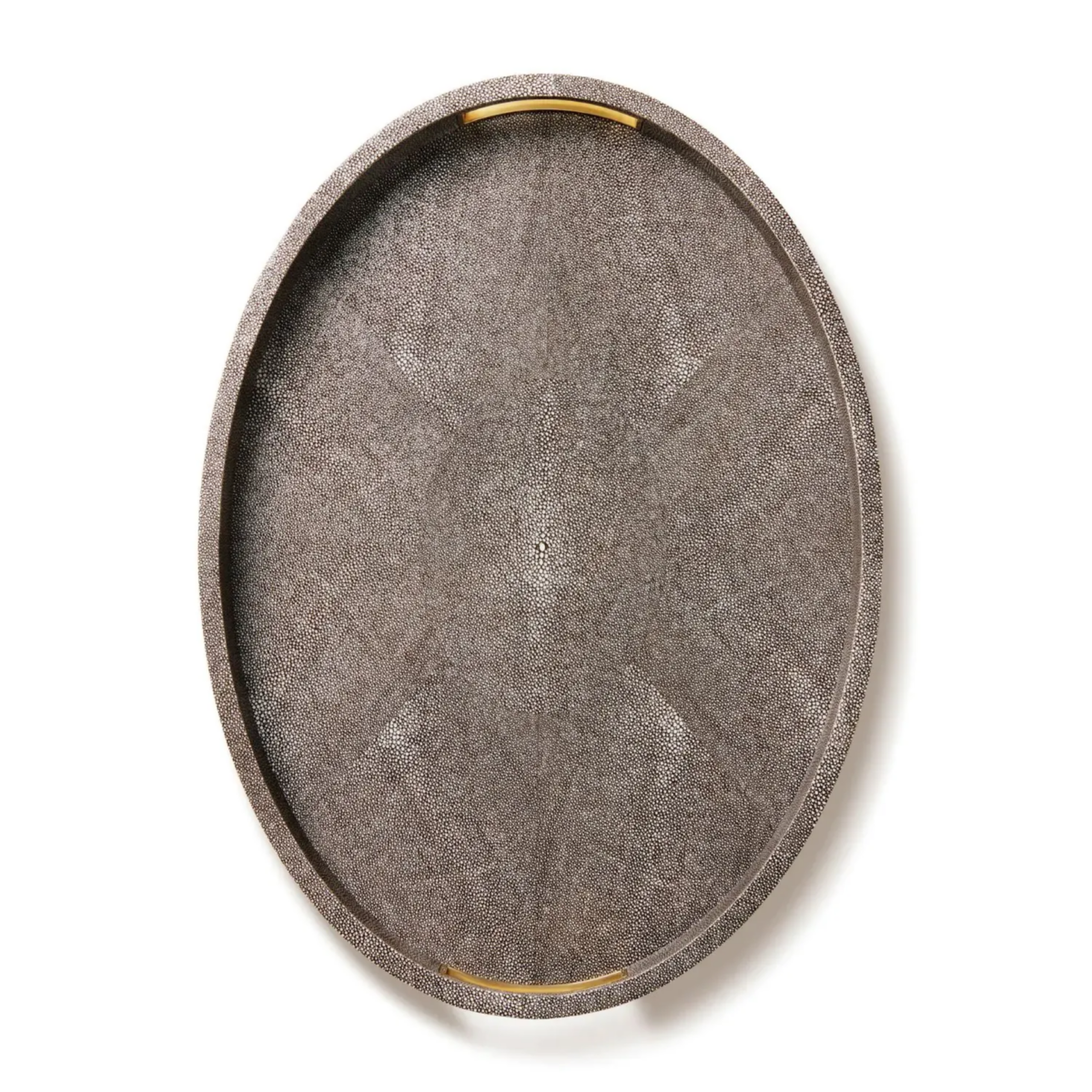AERIN Modern Shagreen Cocktail Tray - Chocolate | SR Interiors