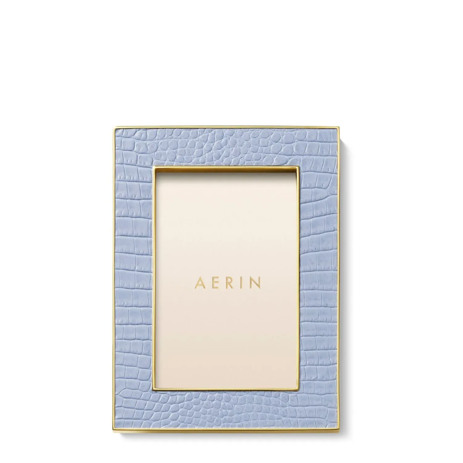 AERIN Classic Croc Leather 4x6 Frame | SR Interiors