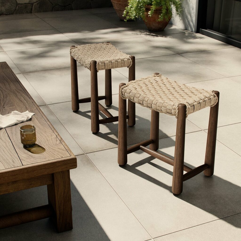 Savio Outdoor Accent Stool | SR Interiors